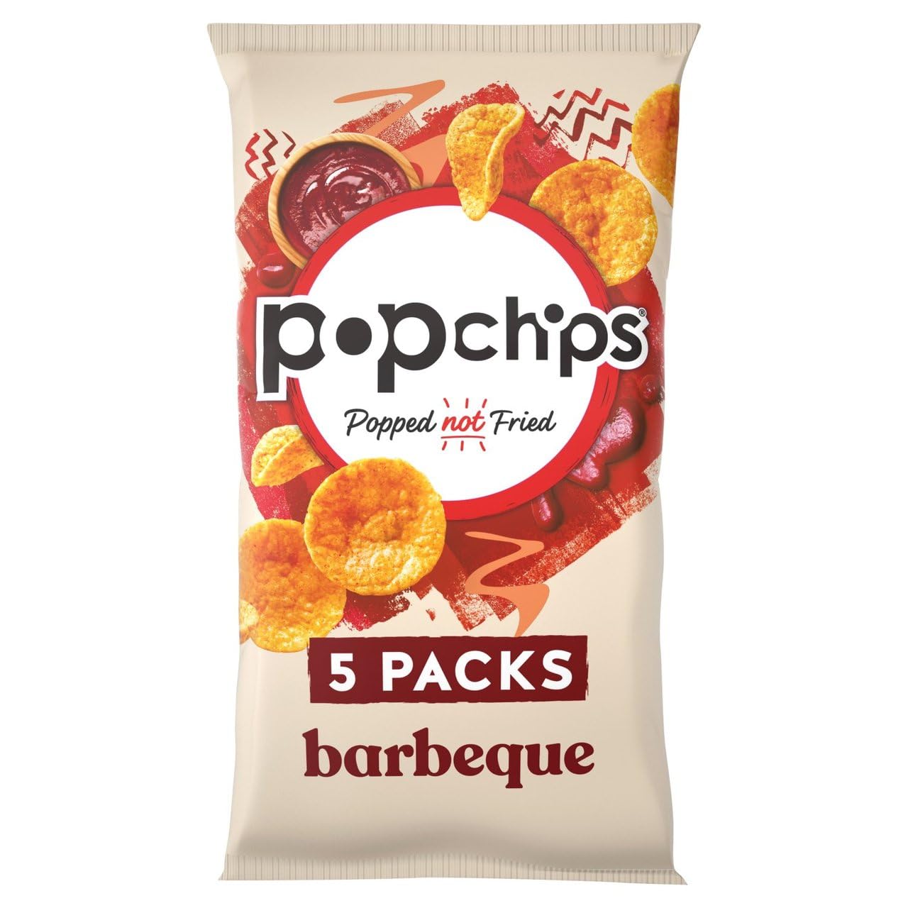 Popchips Barbeque Popped Potato Snacks - 30 Pack Multipack (17g Each),