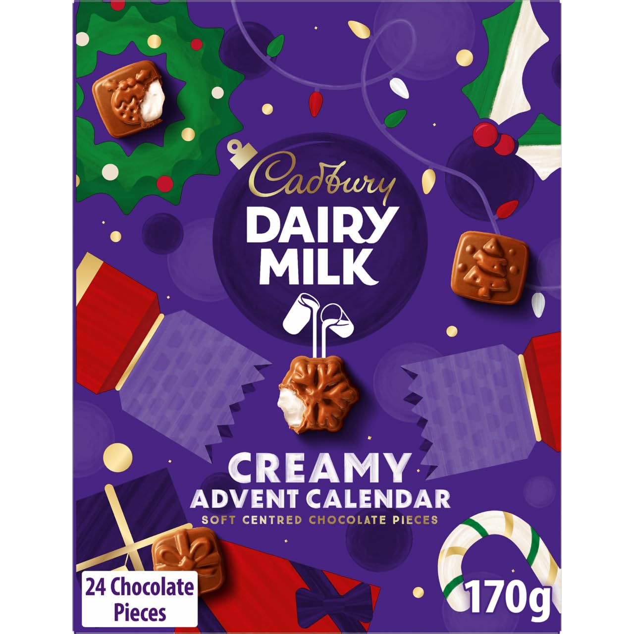 Cadbury Dairy Milk Advent Calendar - Soft Centred Chocolate Pieces 170