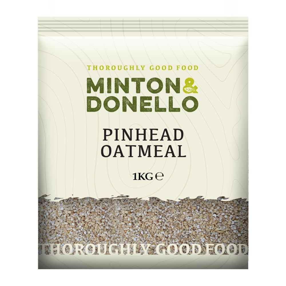Minton & Donello 1kg Pinhead Oatmeal - Steel-Cut Oats for Porridge, Ba