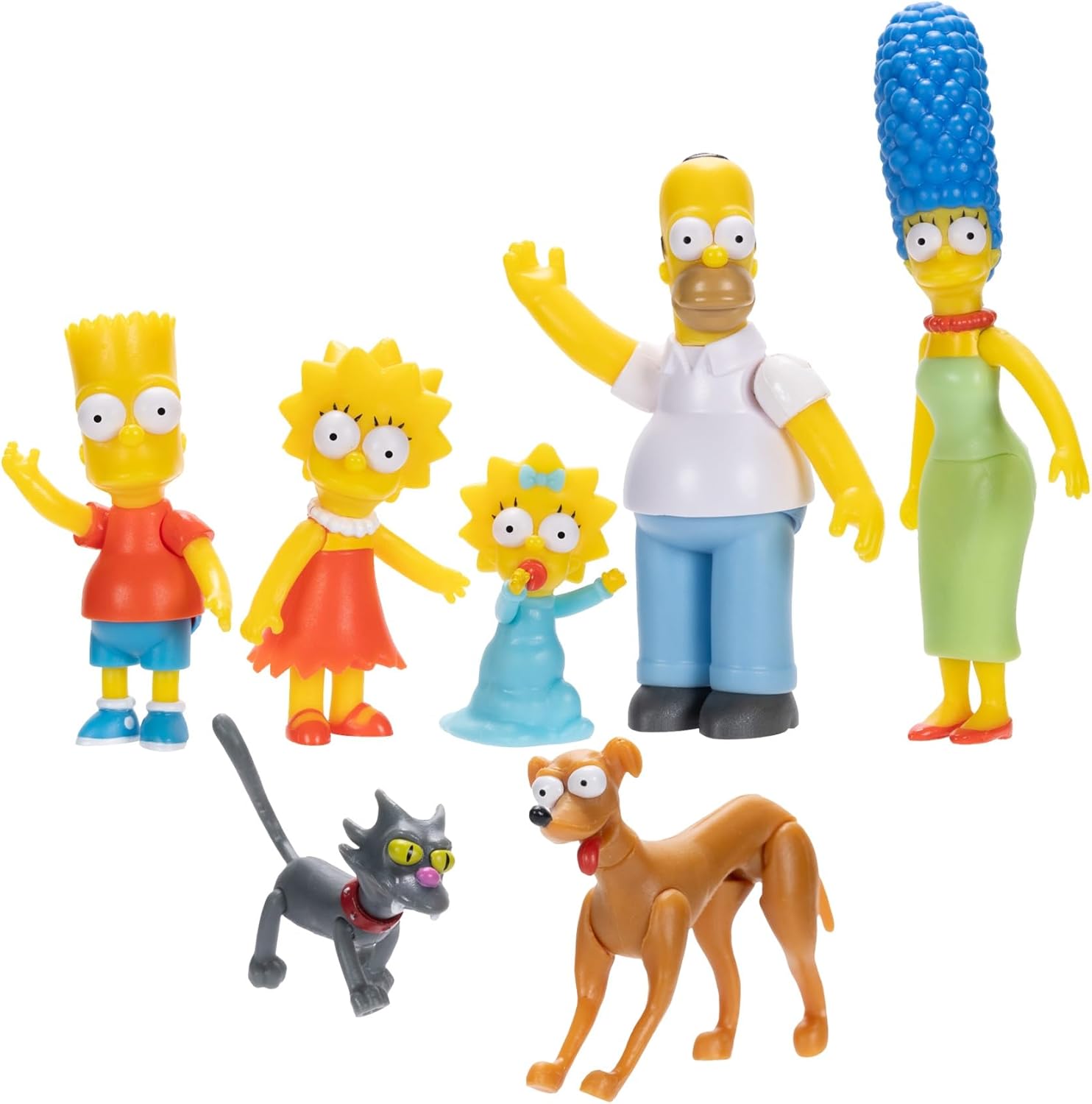 The Simpsons 2.5" Action Figure Scaled Multipack - Family Set with Pet ...