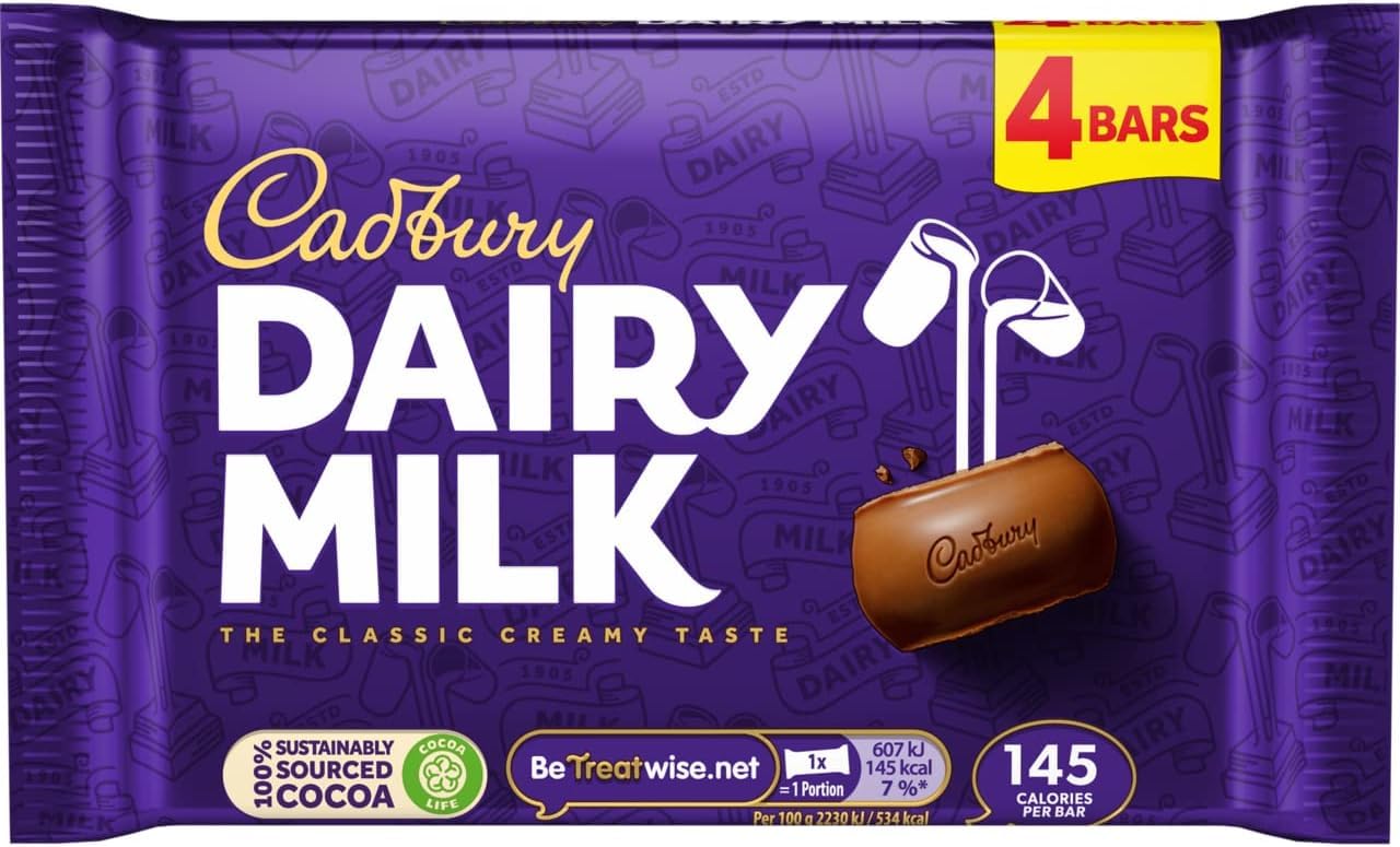 Cadbury - Dairy Milk Chocolate Bar Multipack Smooth & Creamy Milk Choc