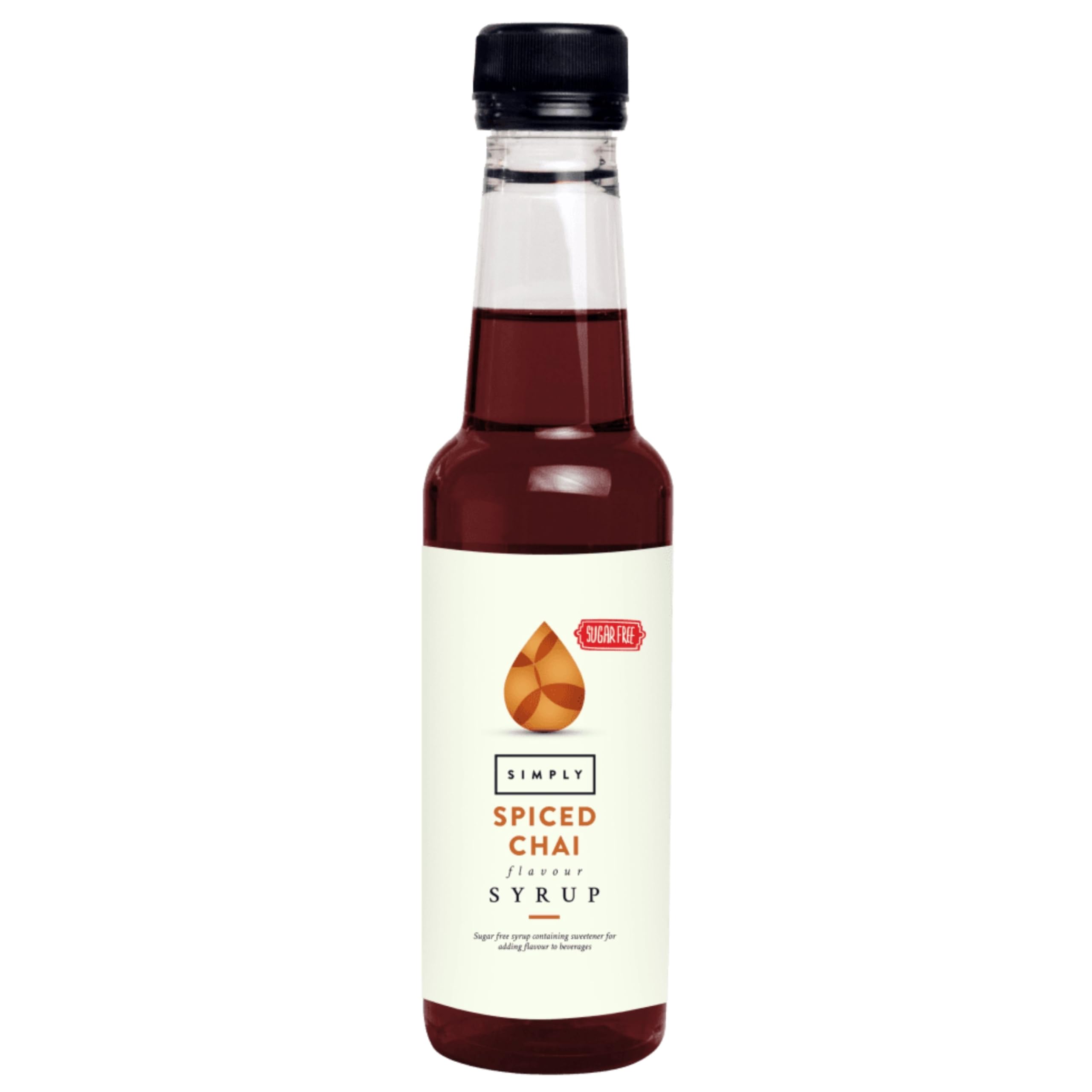 Simply - Sugar Free Spiced Chai Syrup, Low Calorie Vegan & Nut Free Be