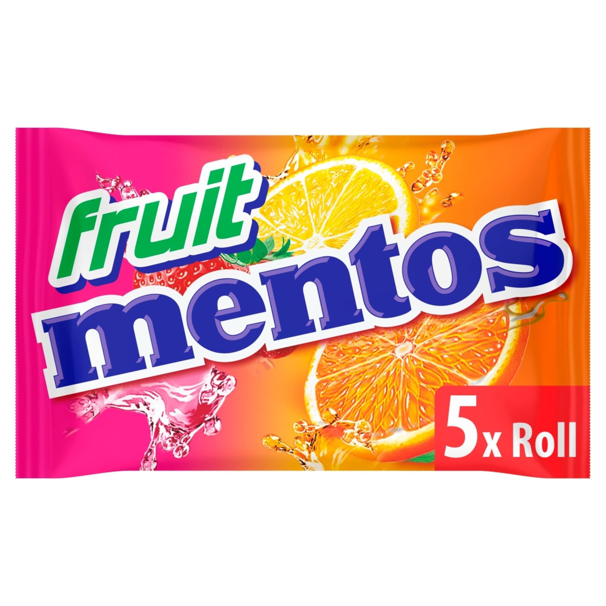 Mentos Fruit Flavoured Soft Chews, Natural Colours, 5-Pack Party Sweet