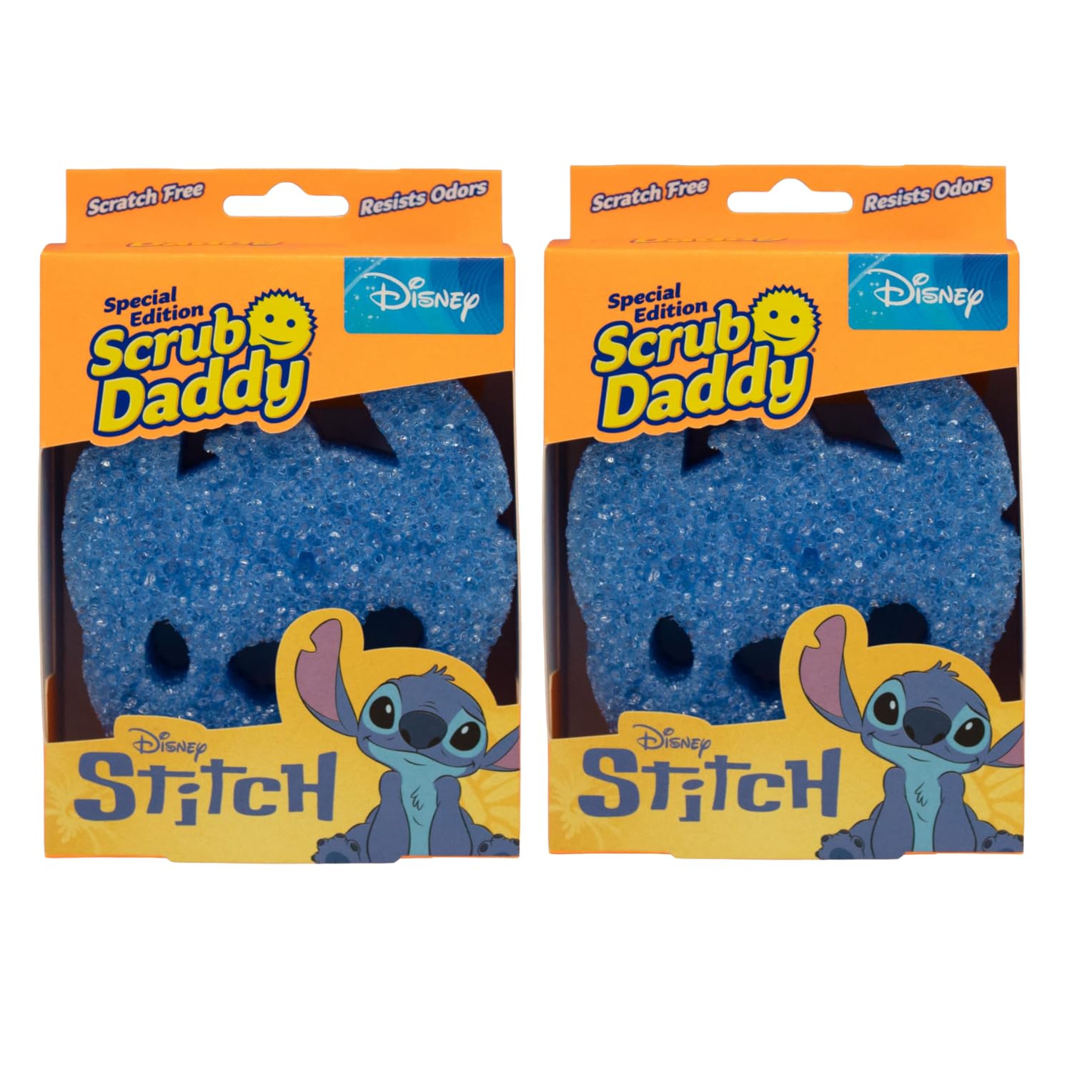 Scrub Daddy Disney Stitch FlexTexture Dish Sponge Twin Pack - Smiley F