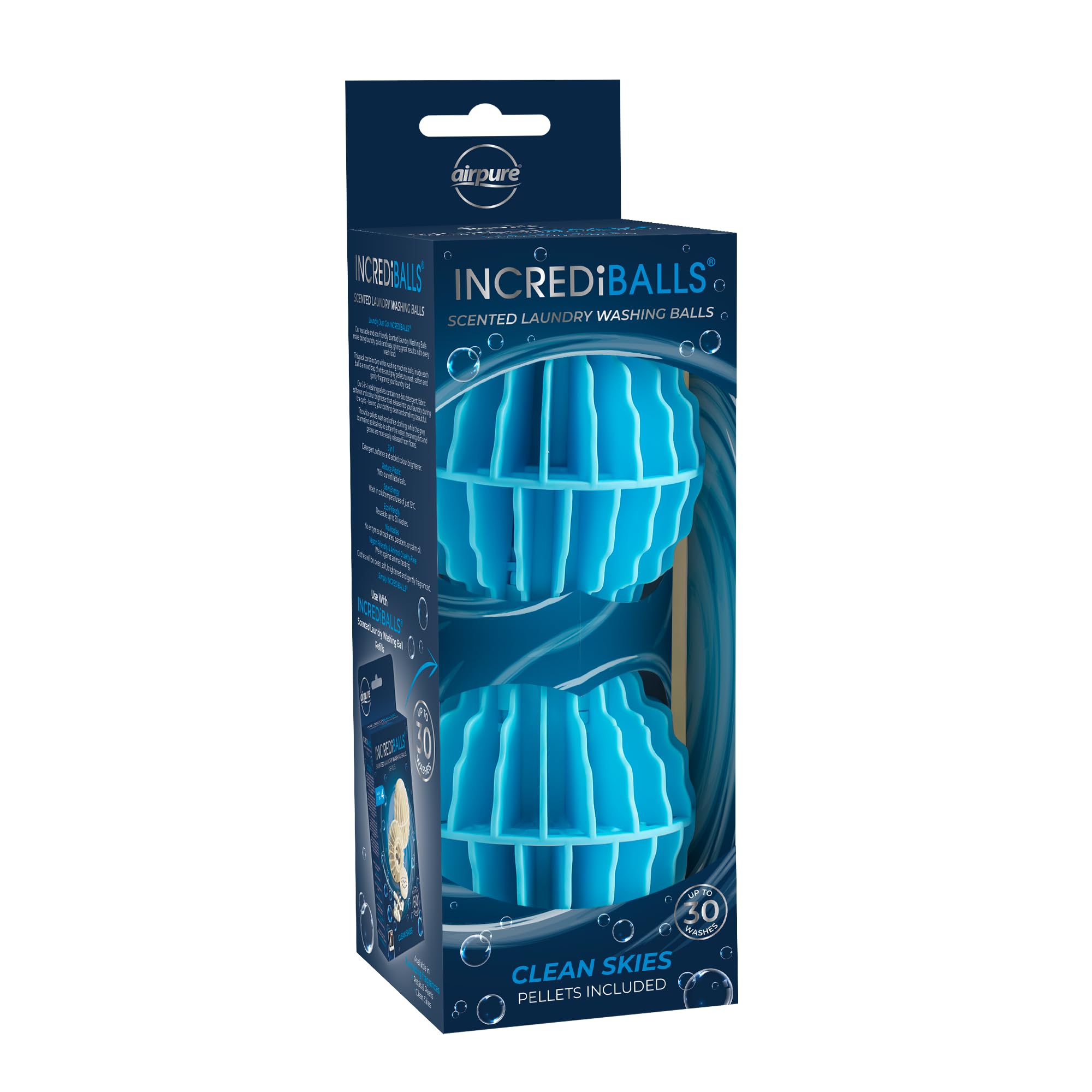 airpure INCREDiBALLS Scented Laundry Washing Balls Starter Pack - Clea