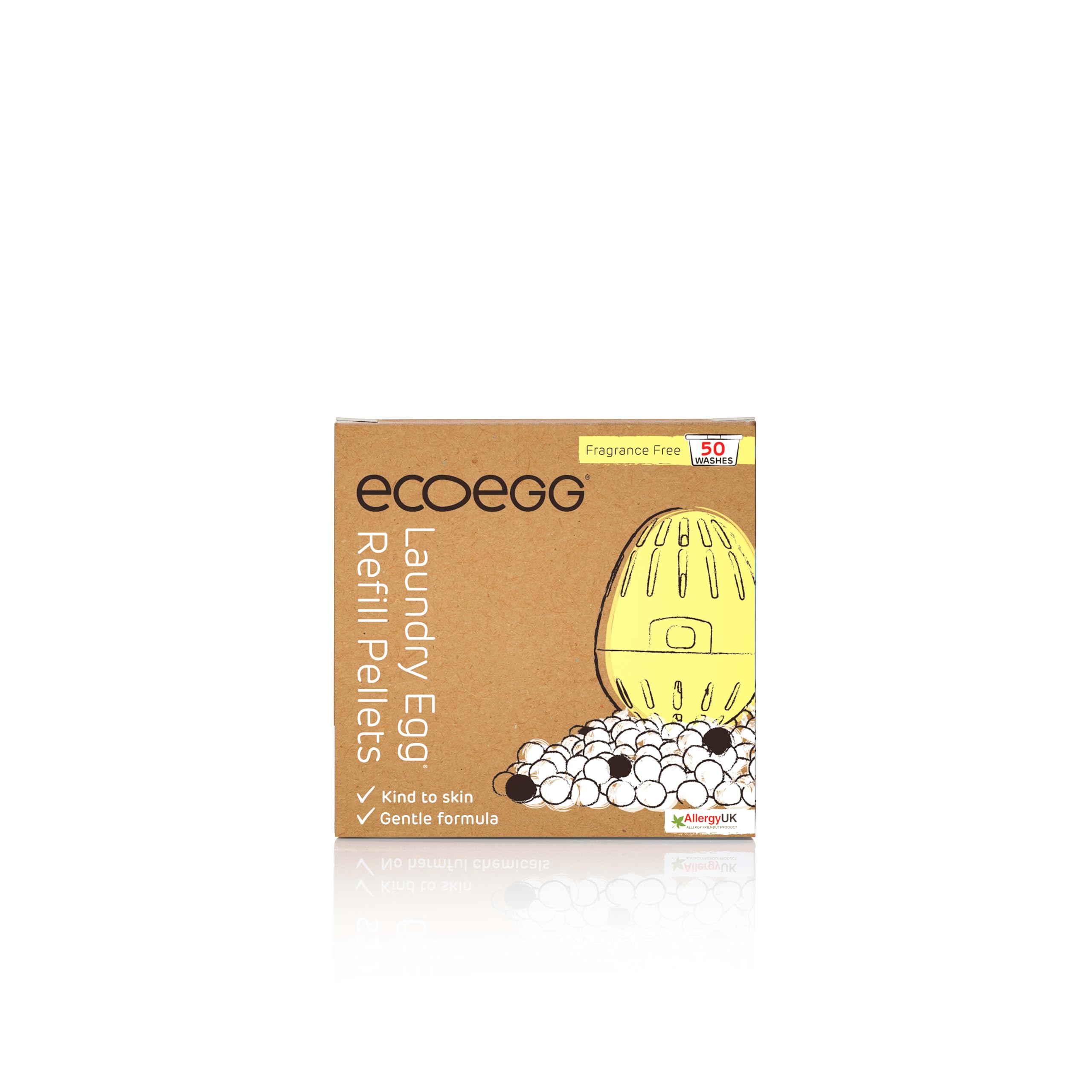 Ecoegg - Laundry Egg Refill Pellets | 50 Washes | Fragrance Free | Non