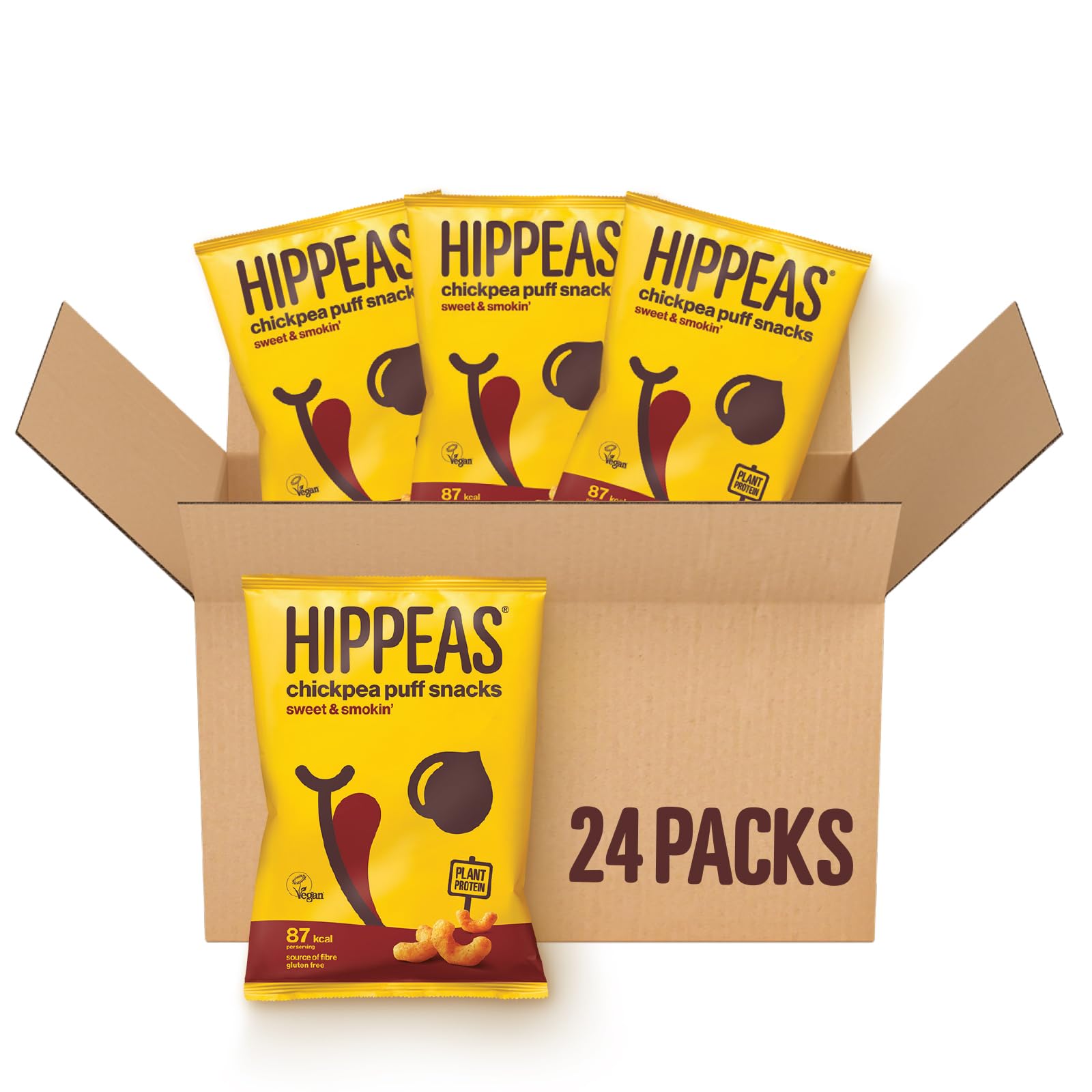 Hippeas Smoky Paprika Chickpea Puff Vegan Multipack Crisps | 24 x 22g