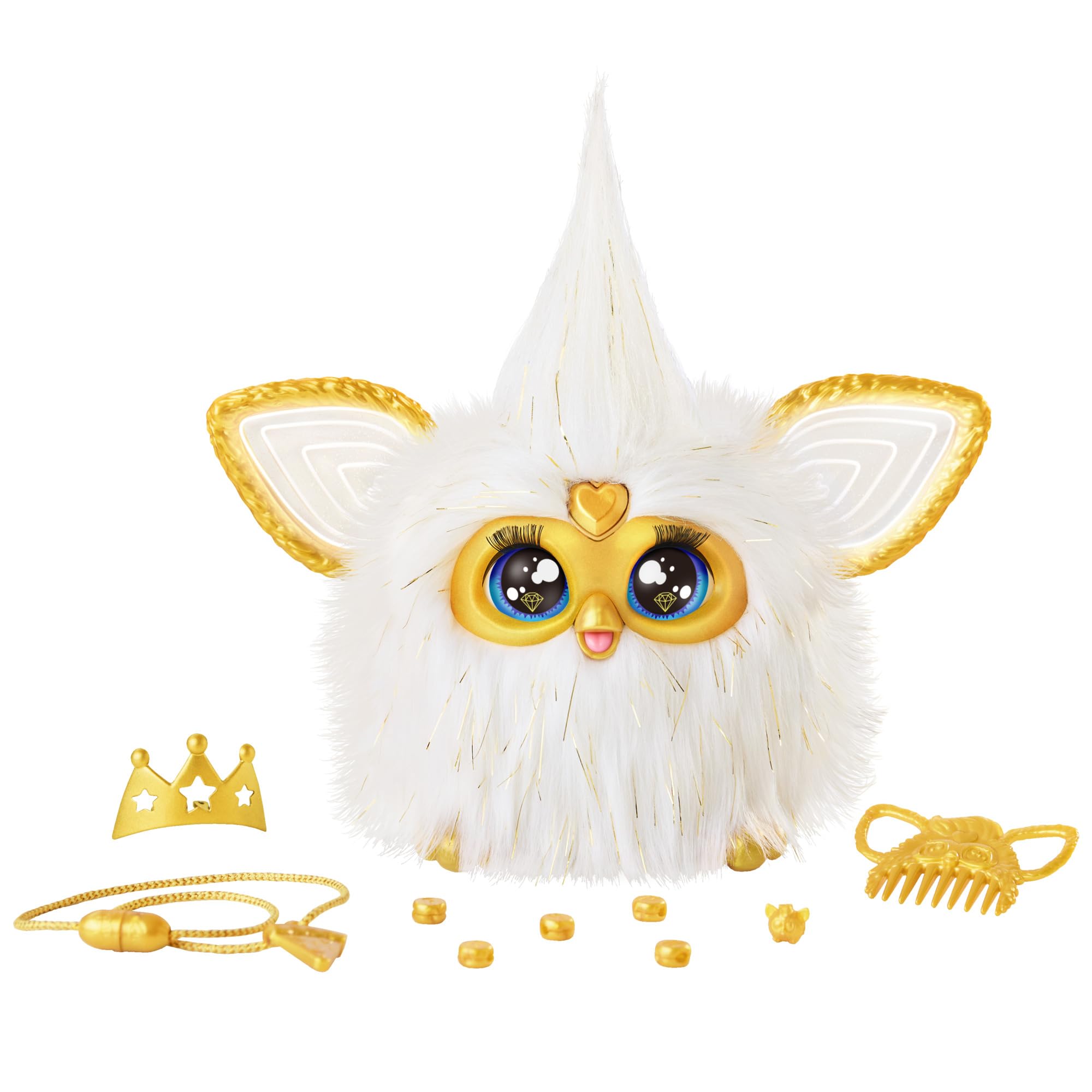 Furby Gold Glam Interactive Plush Toy - Voice-Activated Singing & Danc