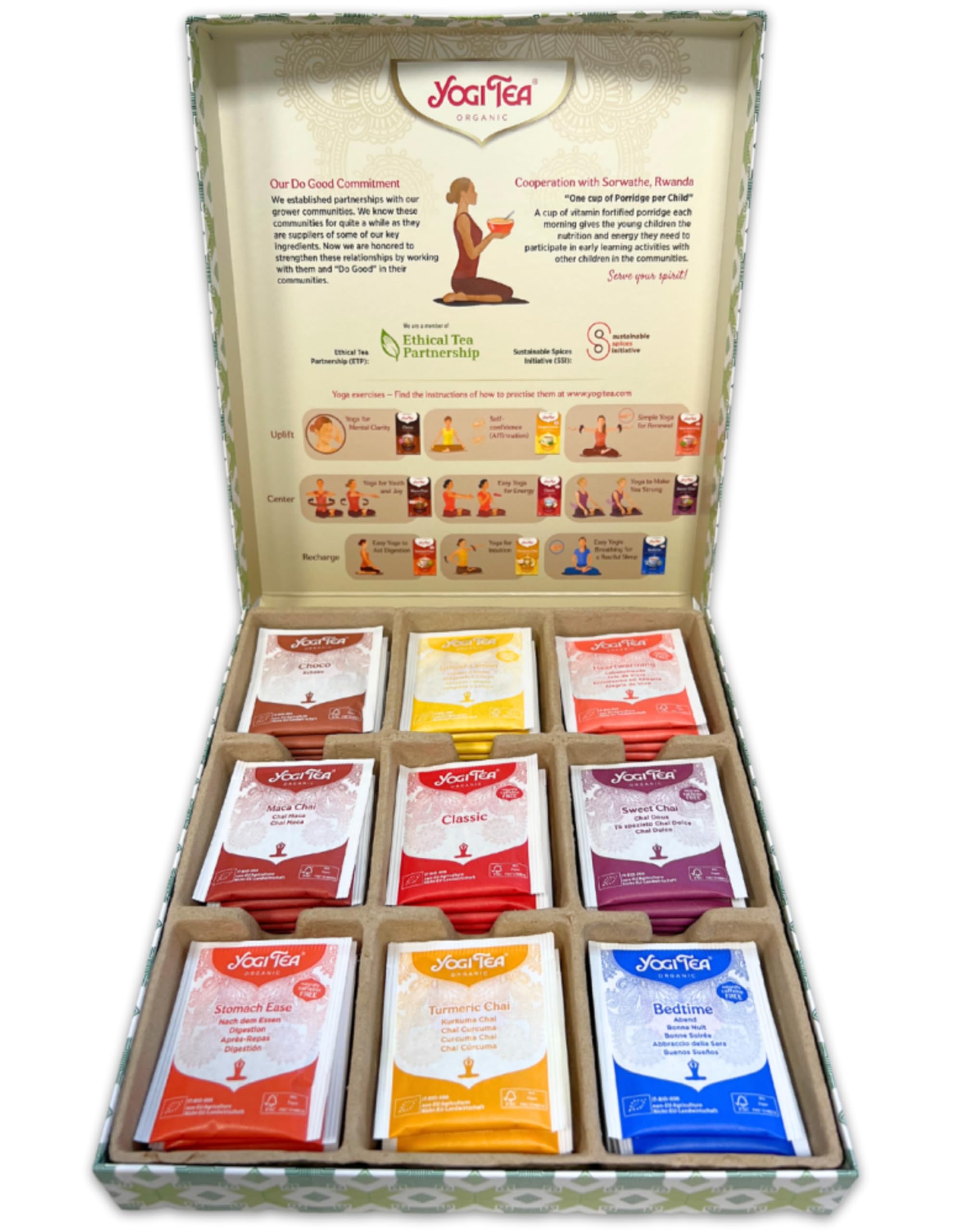 YOGI TEA - Yoga Selection Box Organic Herbal Tea Multipack with 45 Tea