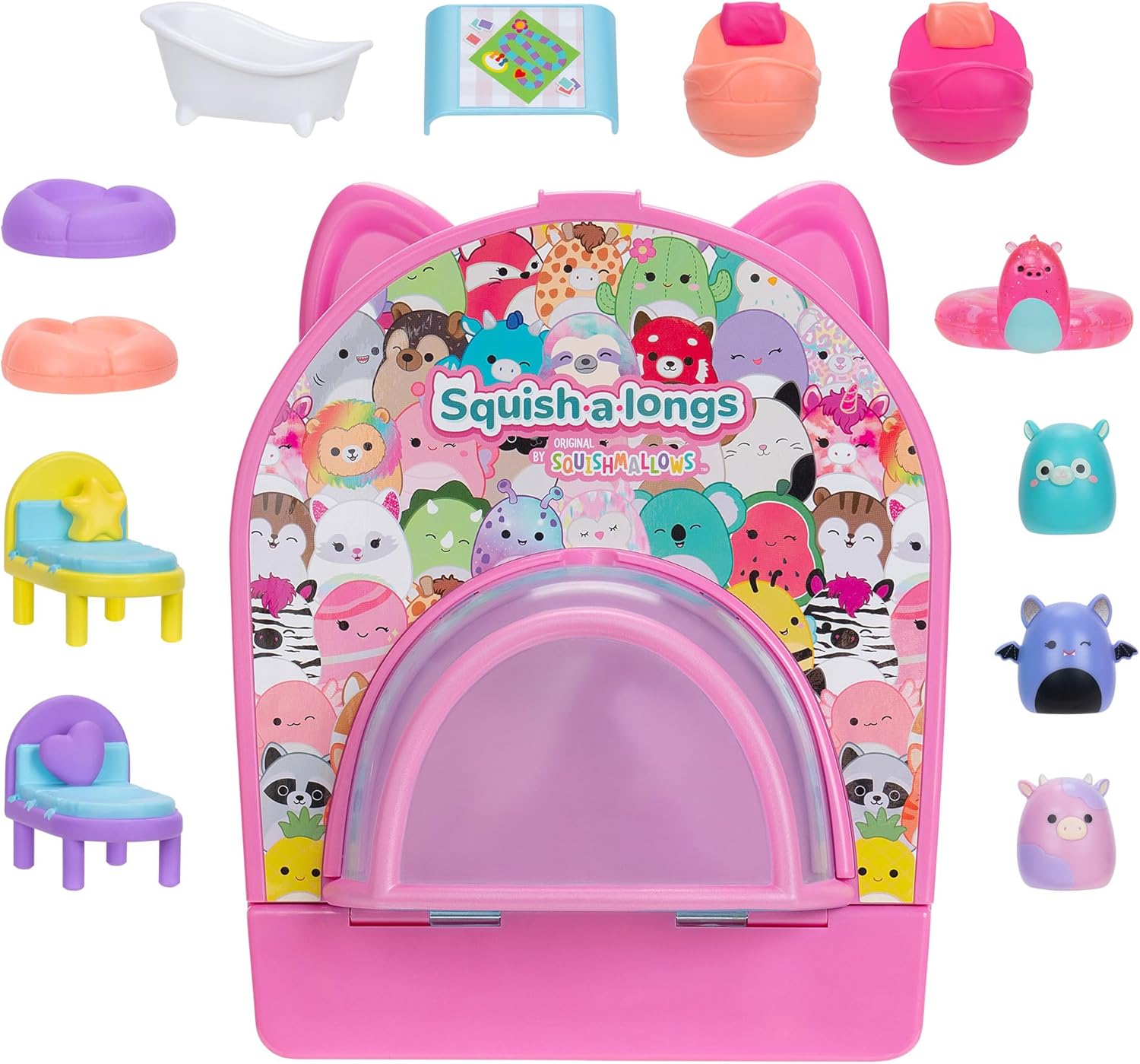 Squishmallows Mini-Squish Party Pack On-the-Go Playset Backpack - Seri