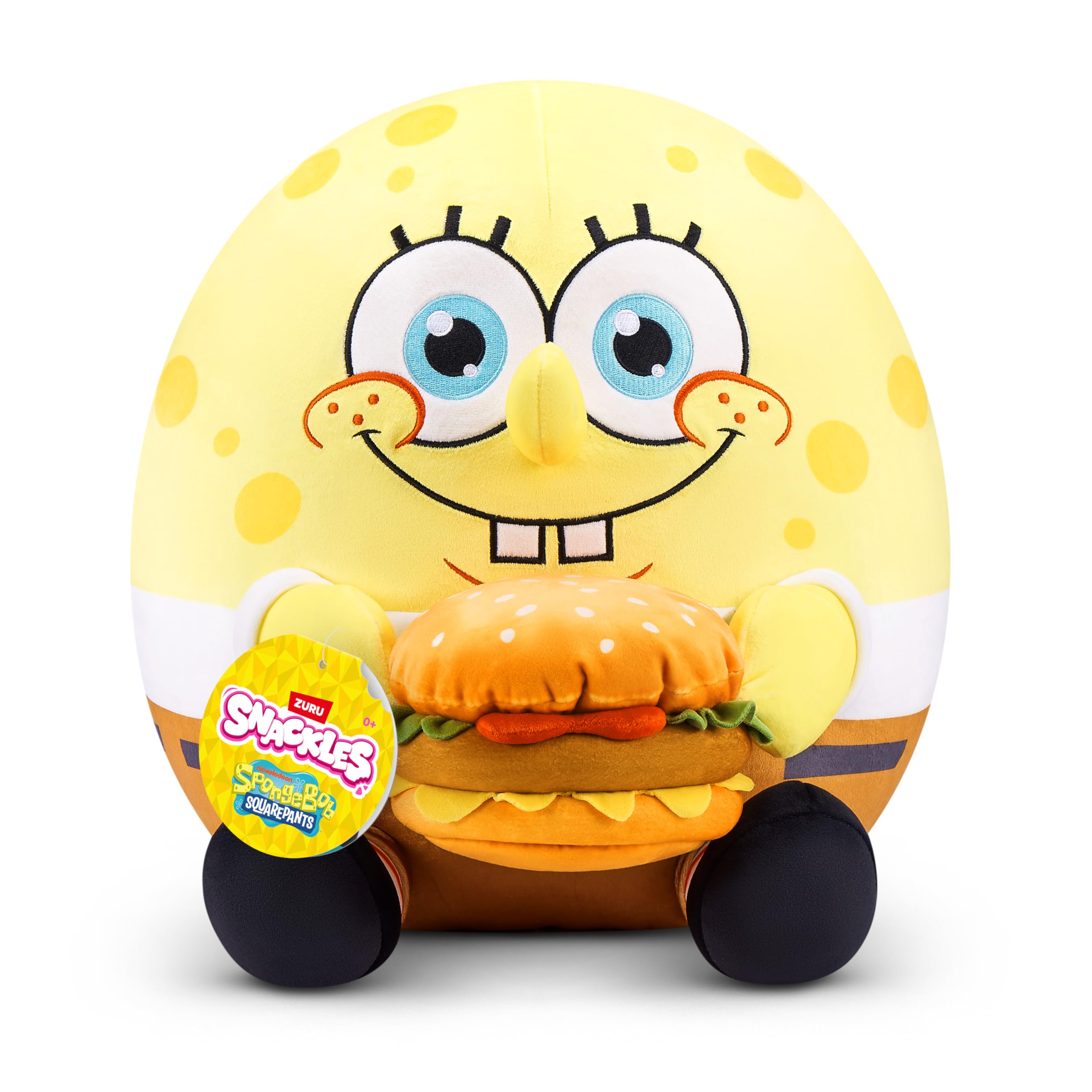 Snackles 14-inch SpongeBob Squarepants Plush by ZURU - Super-Soft Stuf