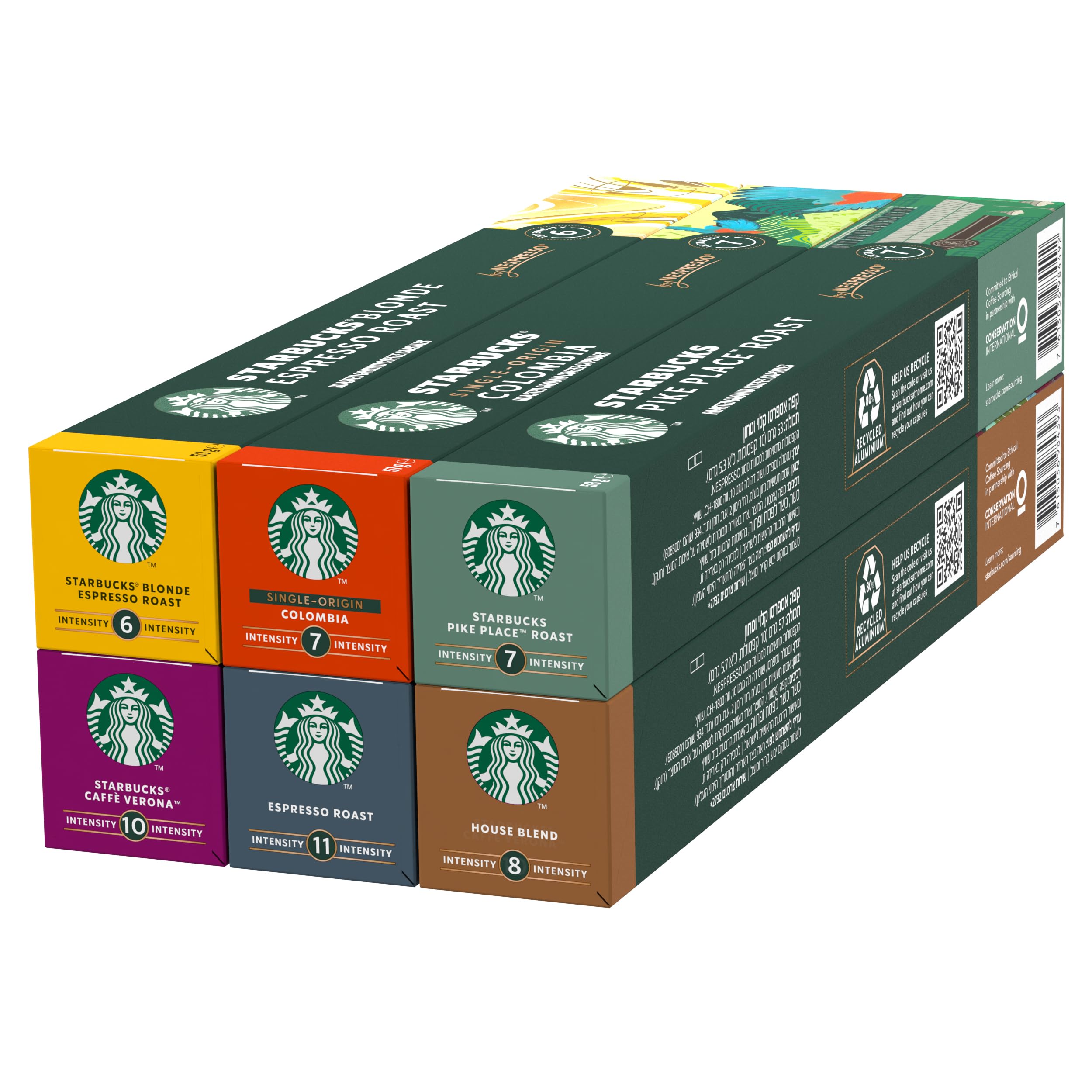 STARBUCKS - Discovery Variety Pack by Nespresso Coffee Capsules 60 Cou