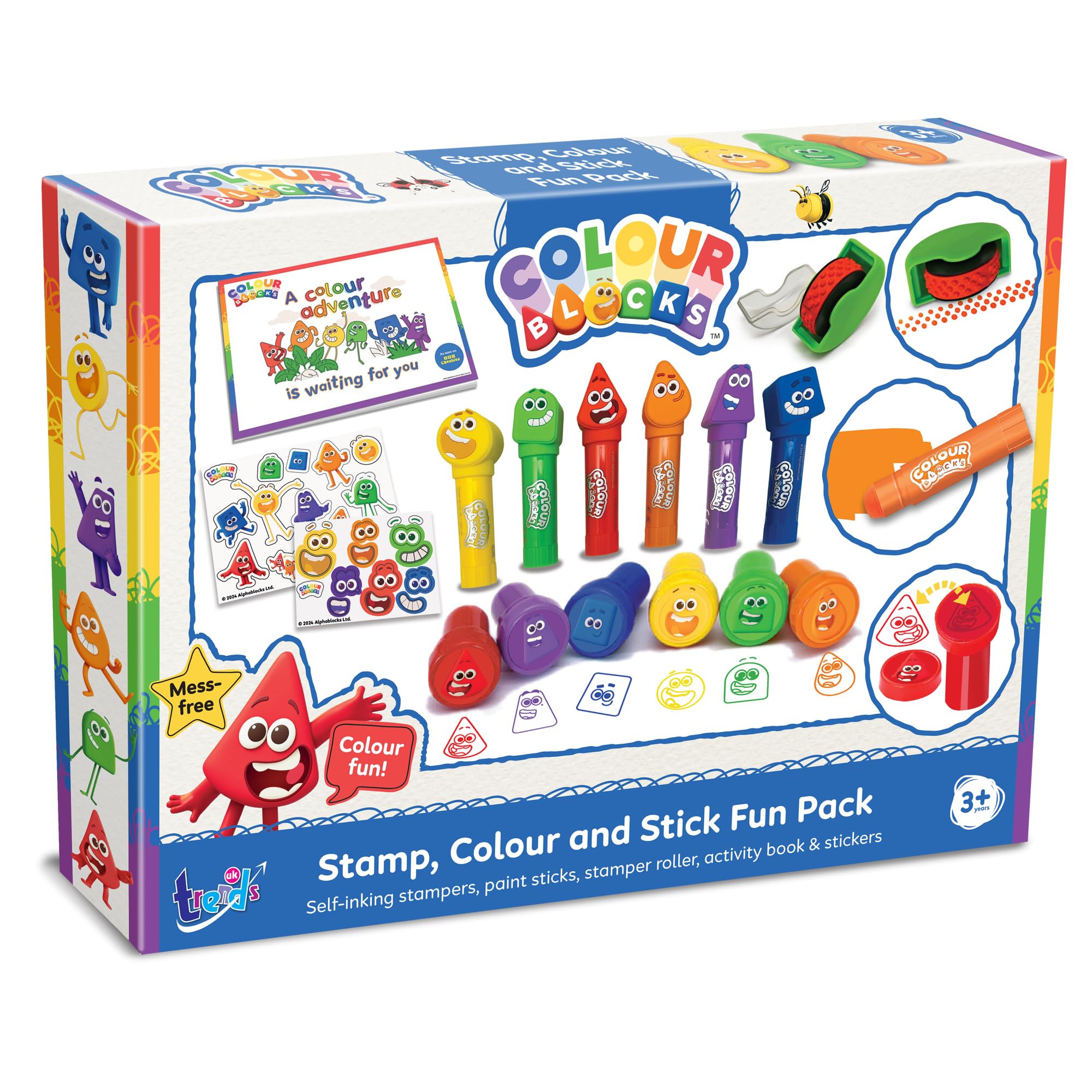 Colour Blocks Stamp & Paint Fun Pack - Arts and Crafts for Kids with S