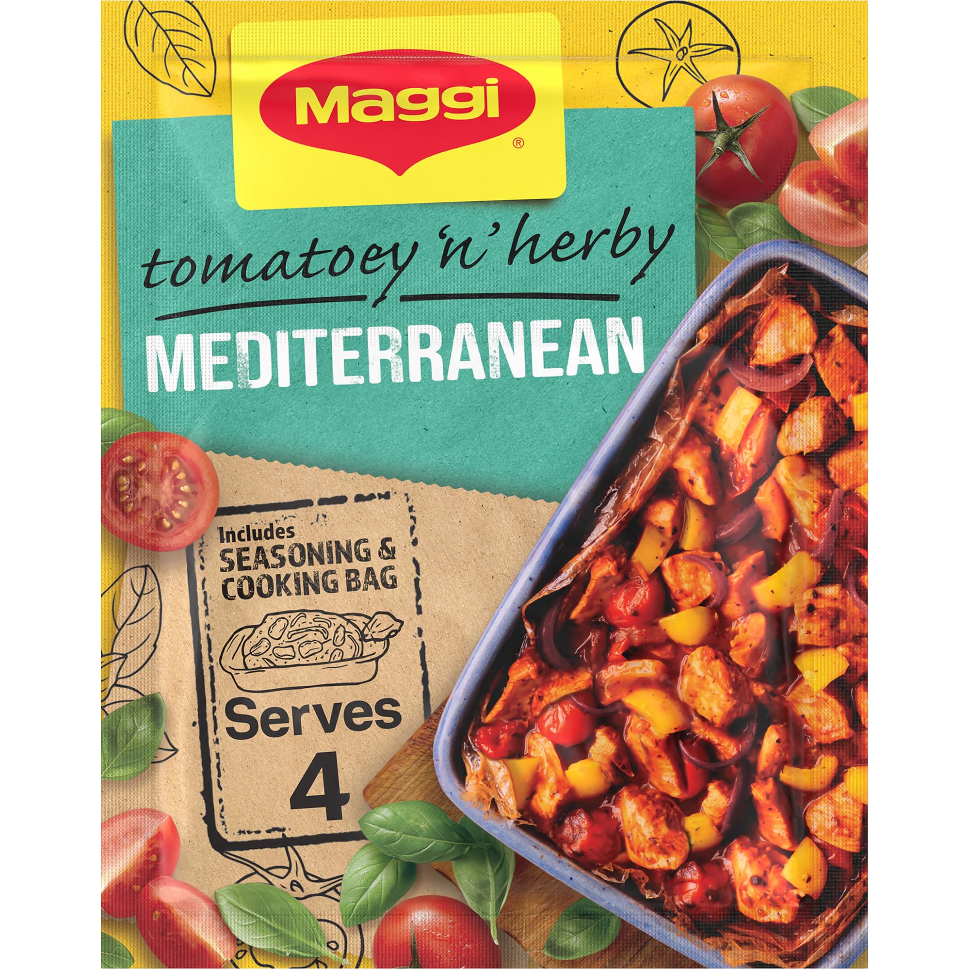 MAGGI So Juicy Chicken Mediterranean Recipe Mix (37g Sachet) with Cook