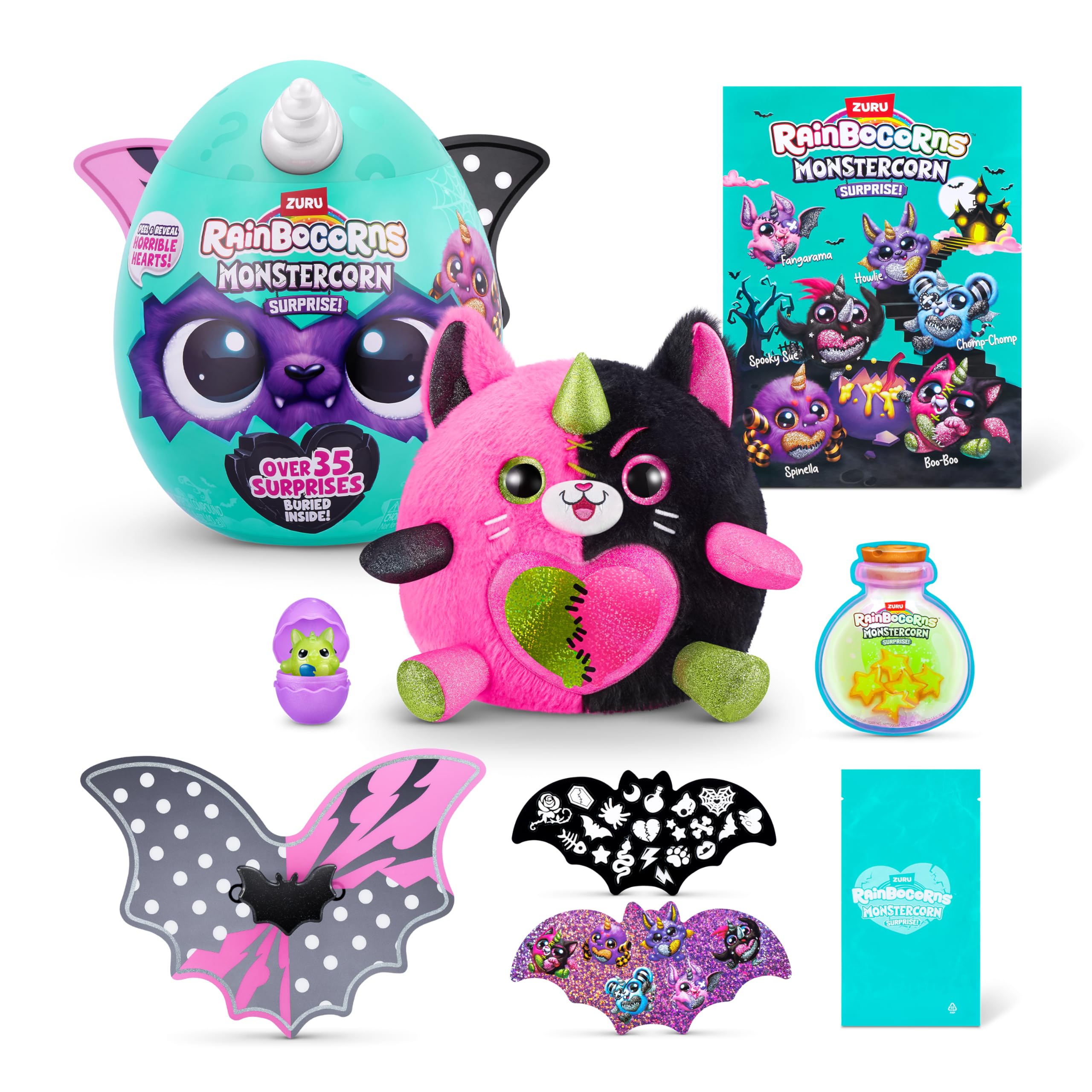 Rainbocorns ZURU Monstercorn Surprise - Cat Plush with 35 Surprises