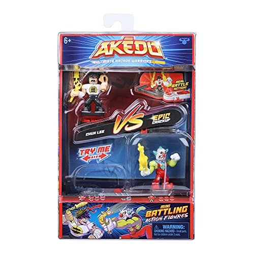 Akedo Ultimate Arcade Warriors Versus Pack - Chux Lee vs Crackup Mini